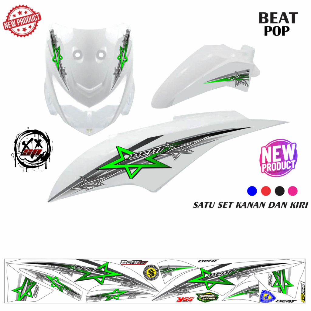 Jual STRIPING VARIASI BEAT POP BINTANG STICKER HONDA BEAT POP VINIL Y3 ...