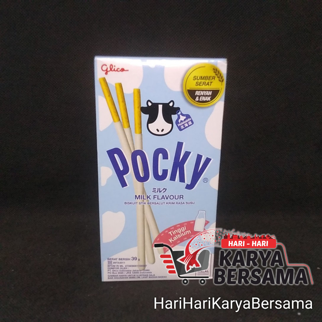 Jual MAKANAN RINGAN BISKUIT STICK GLICO POCKY MILK FLAVOUR 39GR ...