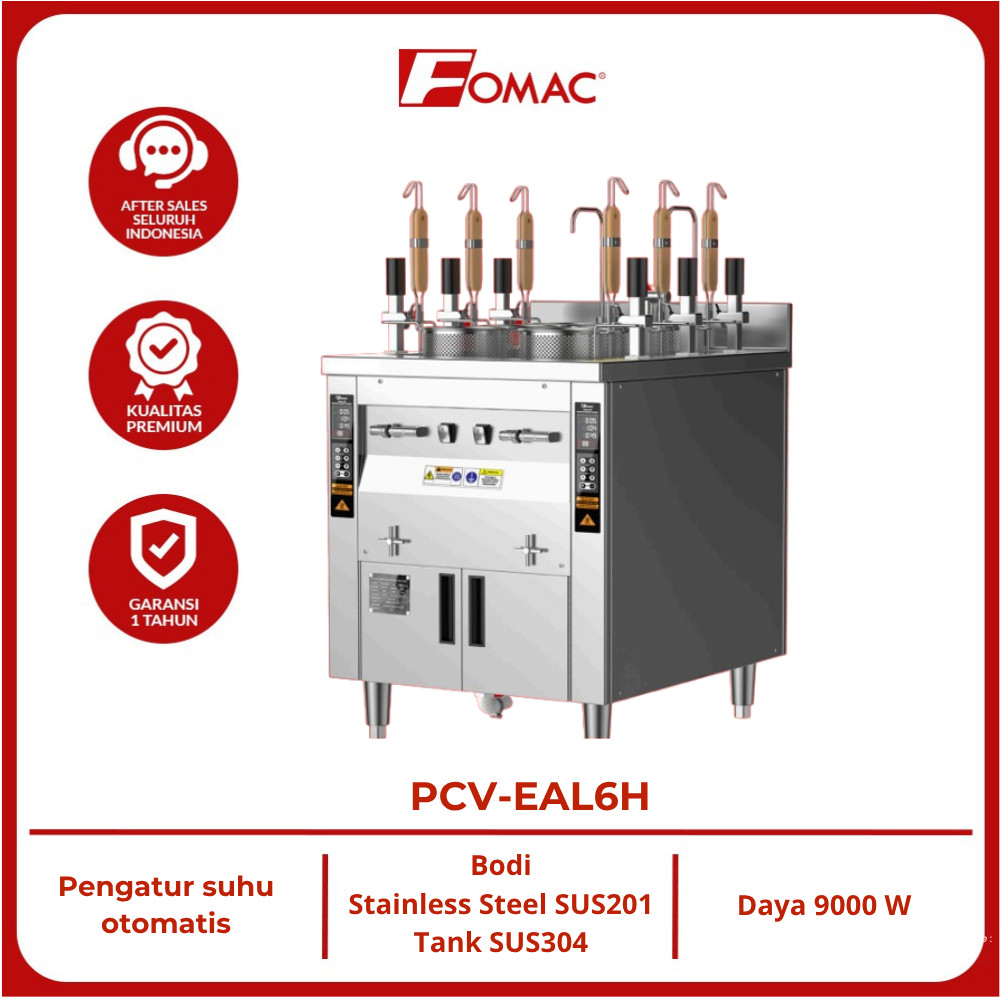 Jual FOMAC Mesin perebus mie Electric Auto Lift 6 Head Pasta Cooker PCV ...