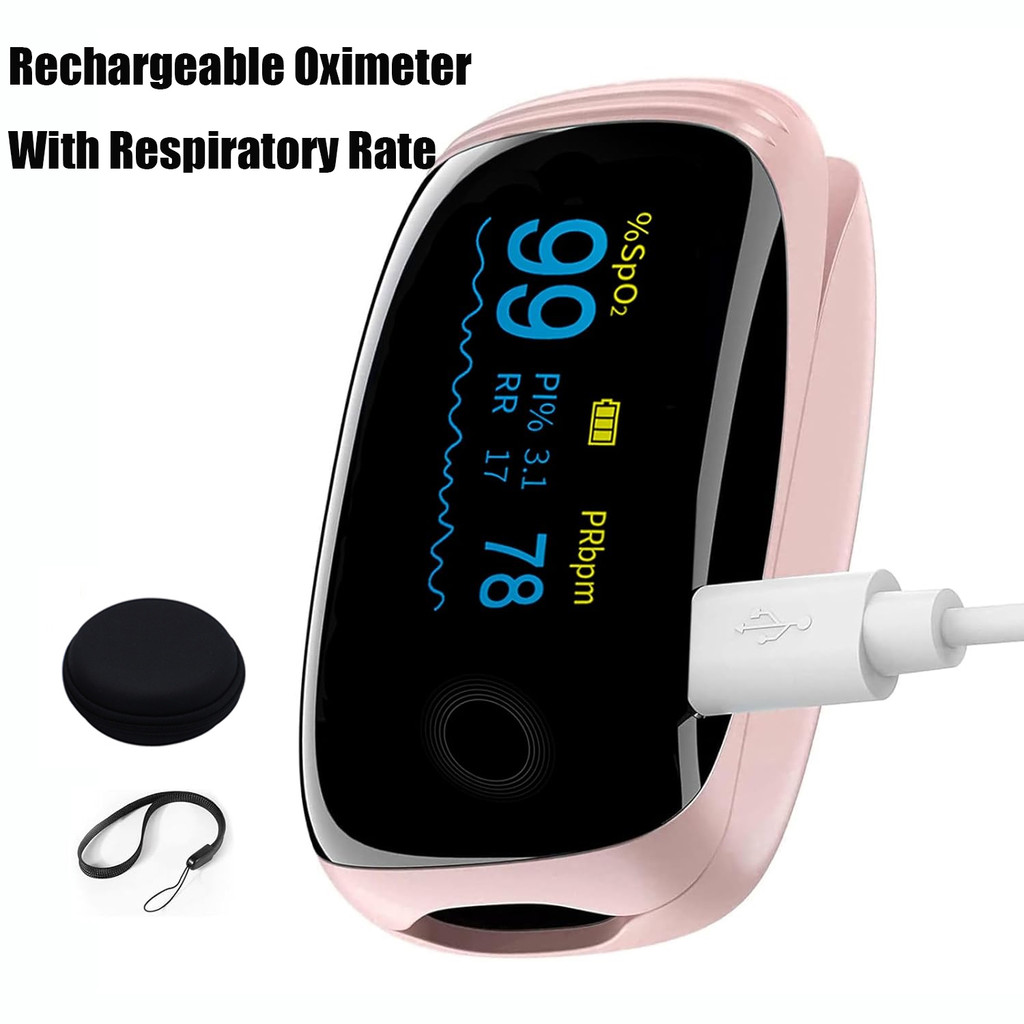 Jual Medical Pulse Oximeter with Respiratory Rate Fingertip SpO2 RR ...