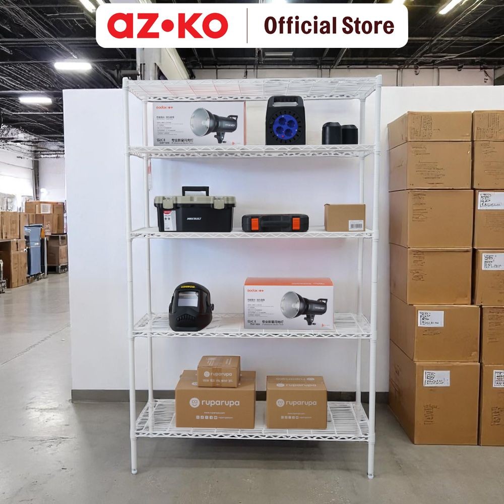 Jual AZKO Rak Besi Serbaguna 5 Tingkat - Putih Storage Rack Metal ...