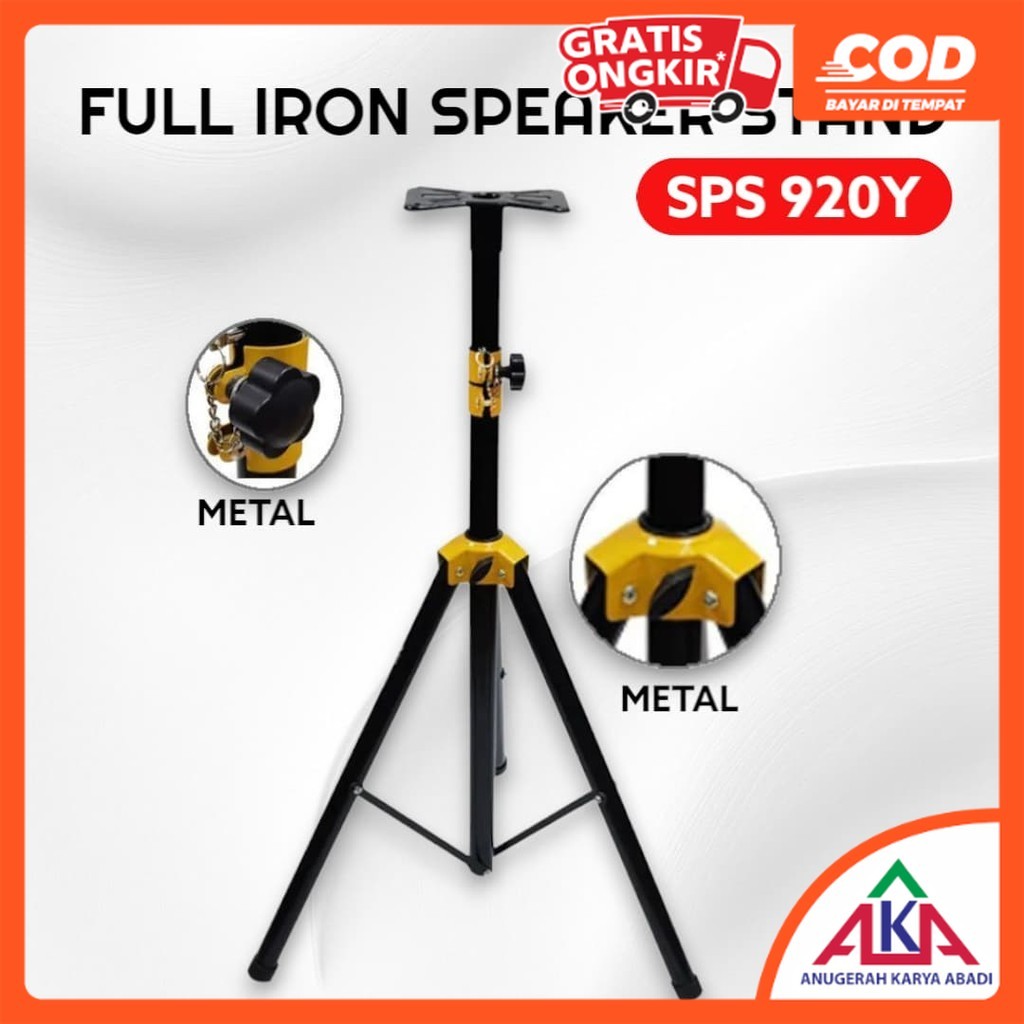 Jual Stand / Tiang / Tripod Speaker SPS 920Y Stand Spiker Full Metal ...