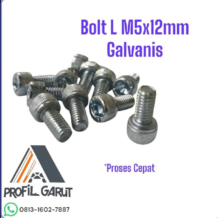 Jual Bolt L M5 x12mm Galvanis Per Pcs | Shopee Indonesia