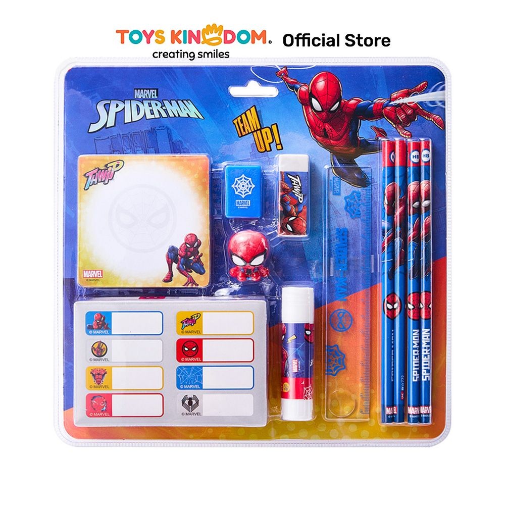 Jual Toys Kingdom Kiddy Star Unimass Set Alat Tulis Spiderman - Biru ...