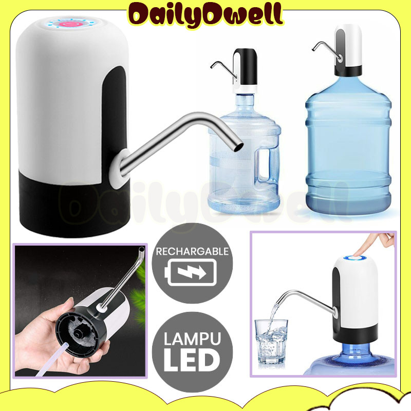 Jual pompa air galon elektrik lampu led electric pump water dispenser ...