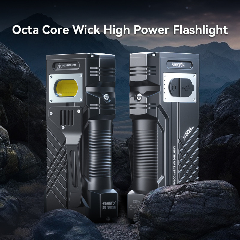 Jual Warsun 12000Lm Powerful LED Flashlight Rechargeable 10000 mAh ...