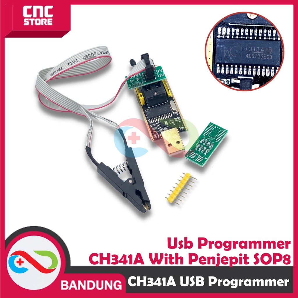 Jual USB PROGRAMMER IC EEPROM CH341A PLUS PENJEPIT SOP8 FLASH BIOS ...