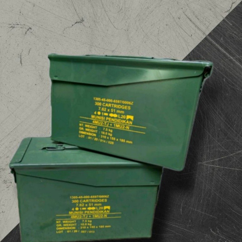 Jual BOX PINDAD BESI JATAH KODE F3U Tool Box Besi kotak Peluru Kotak ...