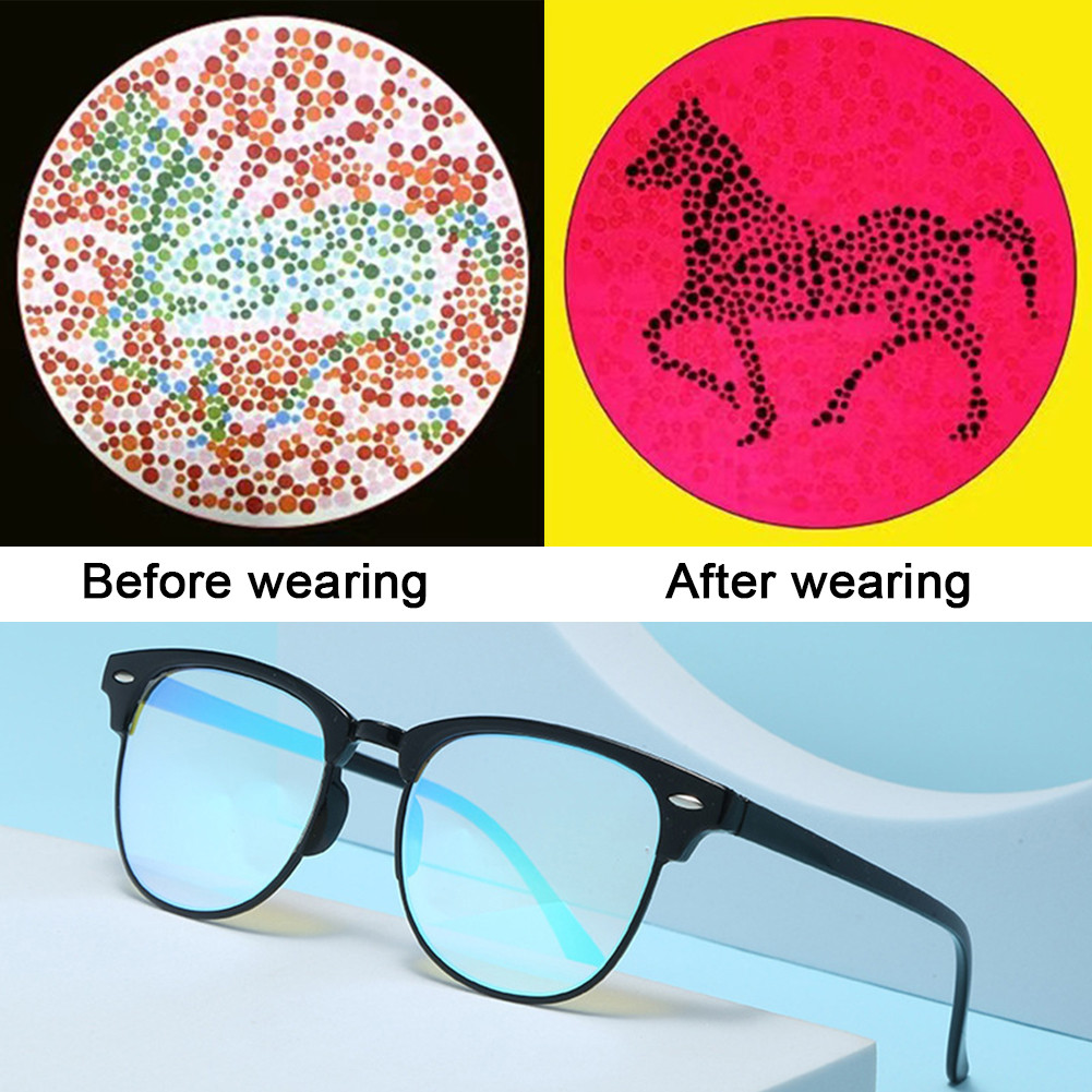 Jual New Red Green Color-blindness Glasses Women Men Unisex Color Blind ...