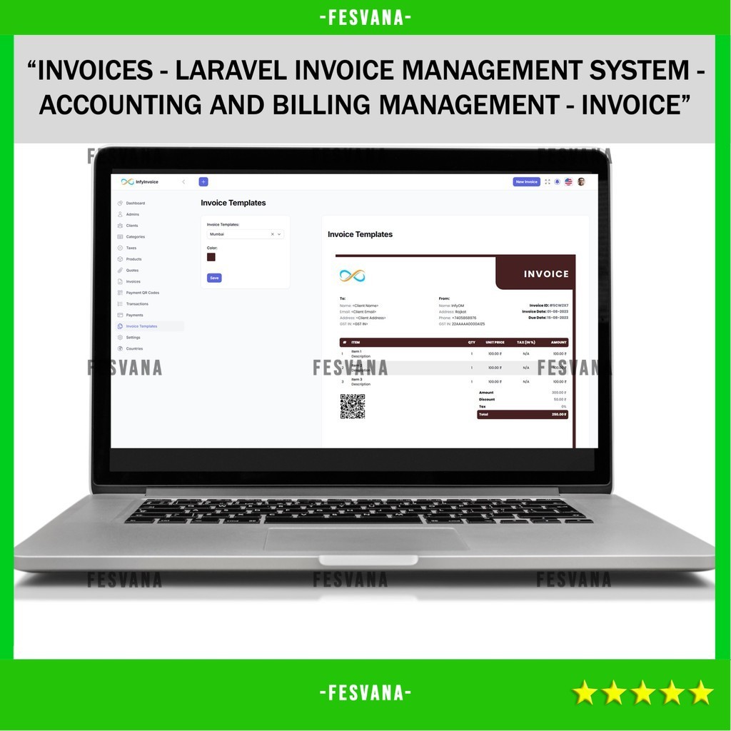Jual SOURCE CODE APLIKASI WEB INVOICES - LARAVEL INVOICE MANAGEMENT ...