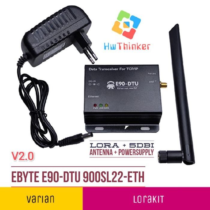 Jual EBYTE E90-DTU (900SL22-ETH) MODBUS TCP/IP to LORA 900MHz with Antenna - Lora | Shopee Indonesia