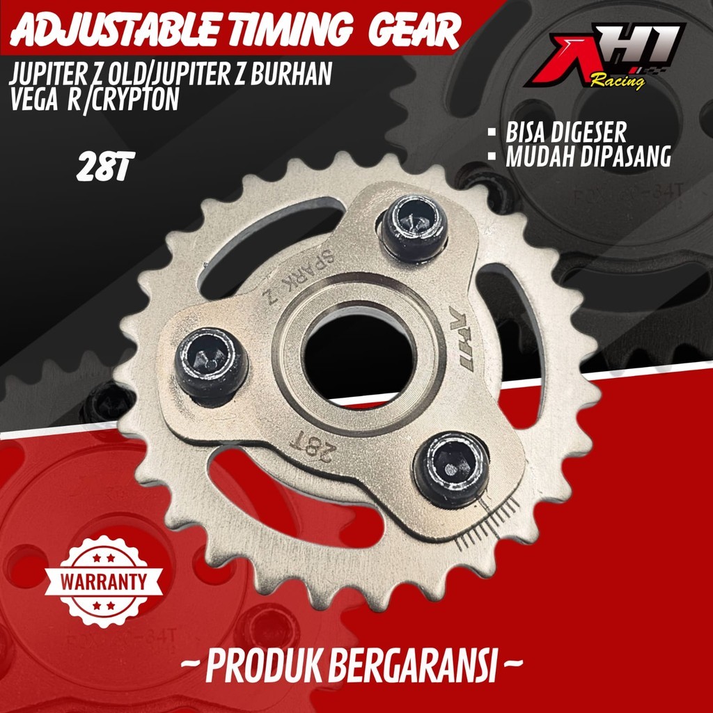 Jual Gear Gigi Sentrik Timing Gear Geser Jupiter Z Old Jupiter Z Burhan Crypton Vega R 28T 30T ...