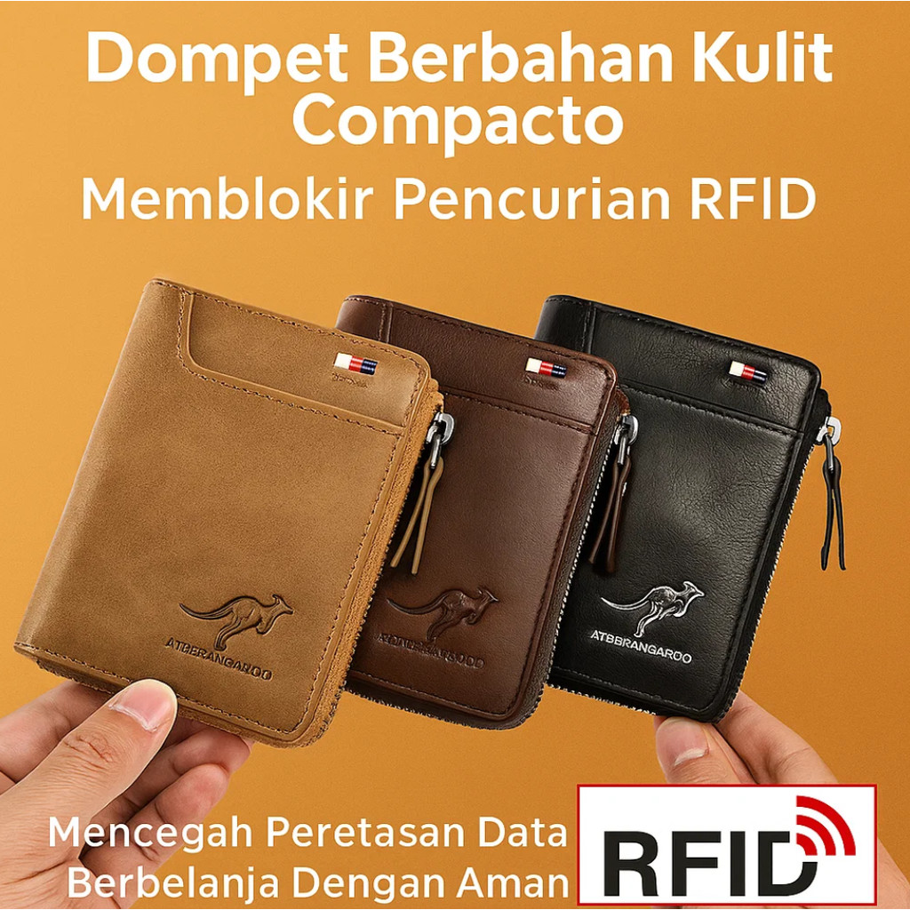 Jual ️COD/Pengiriman 24 jam ️Dompet Anti Maling Kulit Asli | Dompet ...