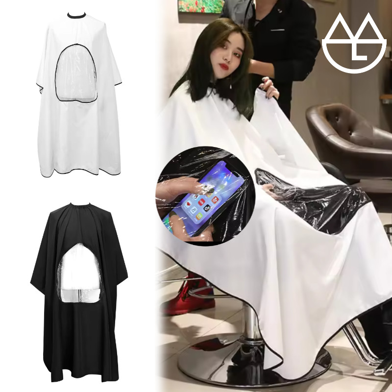 Jual Barber Cape Transparan Tengah Premium Kain Pangkas Rambut Polos ...