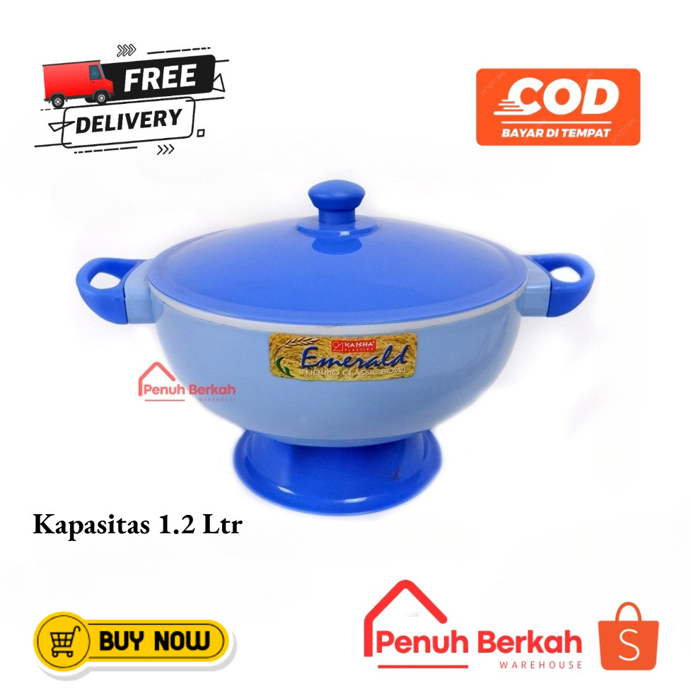 Jual CETING NASI TAHAN PANAS/TEMPAT NASI MODEL THERMOS KHAISHA EMERALD ...