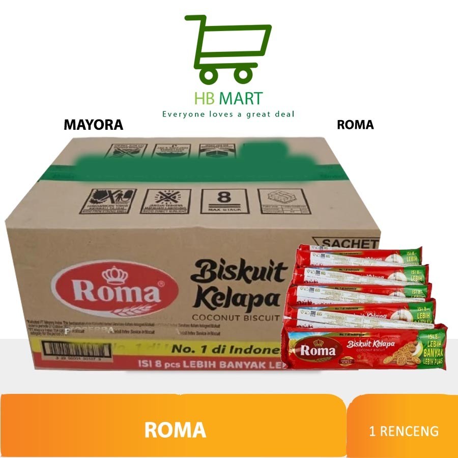 Jual BISKUIT ROMA KELAPA RENCENG / Sachet kemasan BOX - ( HARGA 1 DUS ...