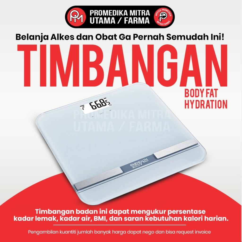 Jual Timbangan Badan Digital ONEHEALTH Body Fat & Hydration Monitor ...