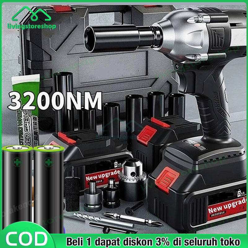 Jual Impact Wrench CORDLESS IMPACT WRENCH impact baterai MESIN BOR UNTUK BAUT MOBIL impact ...