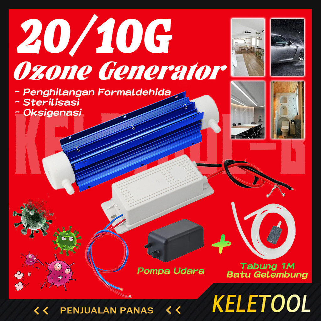 Jual Ozone Generator Water Tabung Air Purifier 220V 20G Tube Water Purifier Water Adjustable ...
