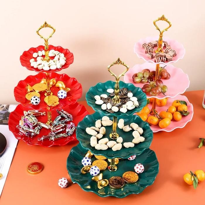 Jual Rak Kue Susun 3 Tingkat Detachable Plate Cake Stand Display ...