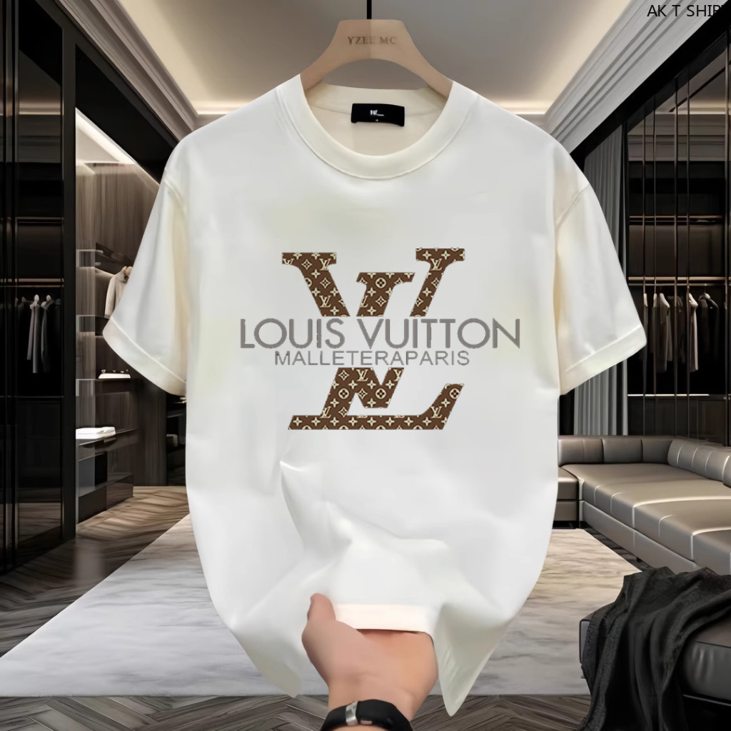 Jual Kaus Pria LVKaus Lengan Pendek Louis Vuitton Klasik Pertama Musim ...
