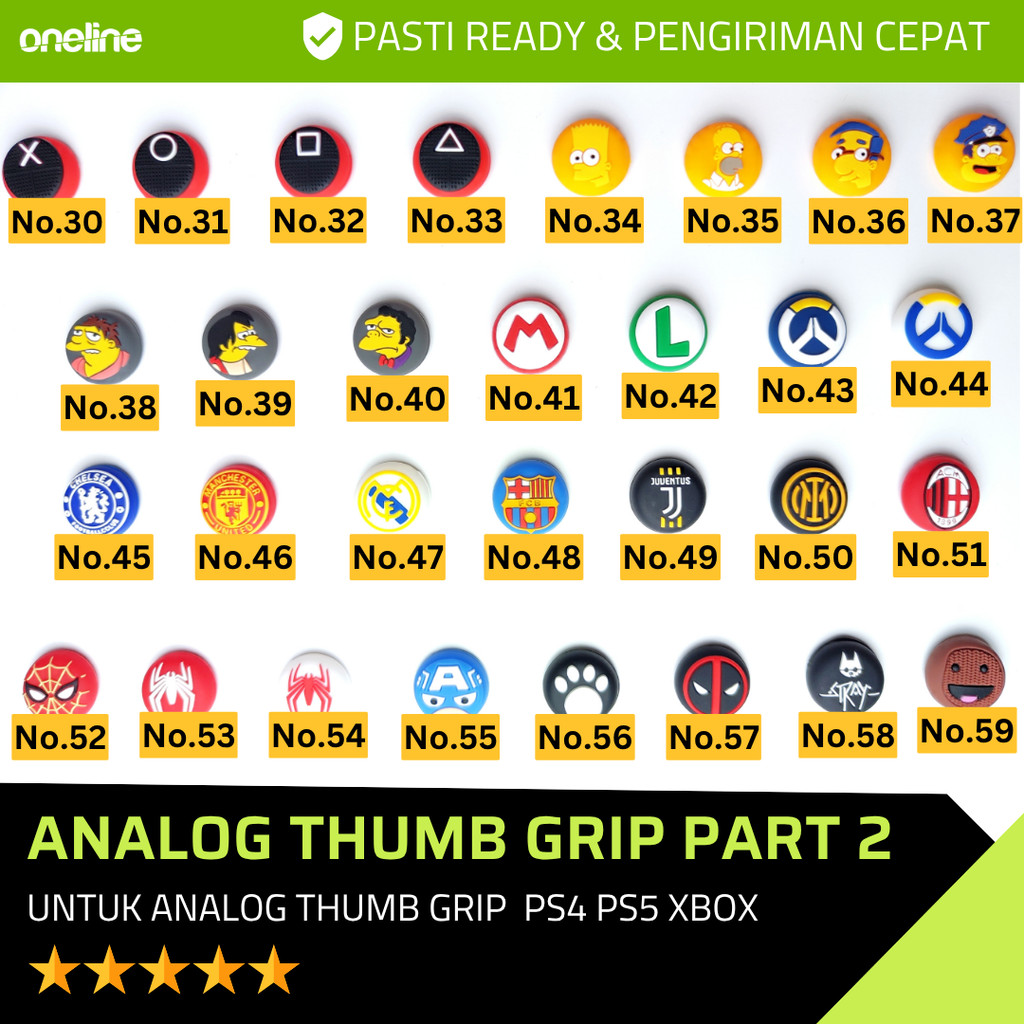 Jual Analog Thumb Grip PS4 PS5 XBOX PART 2 | Karet Silikon Stik ...