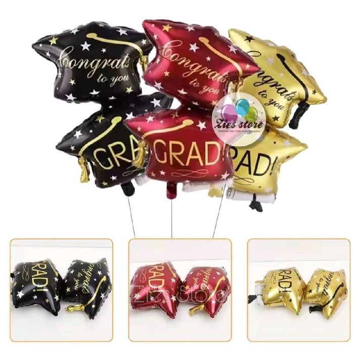 Jual Balon Foil Graduation Congrats To You Grad / Balon Sarjana Topi ...