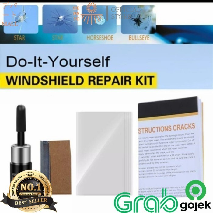 Jual LEM KACA MOBIL RETAk Original HITAM] Windshield Repair Kit Glass ...