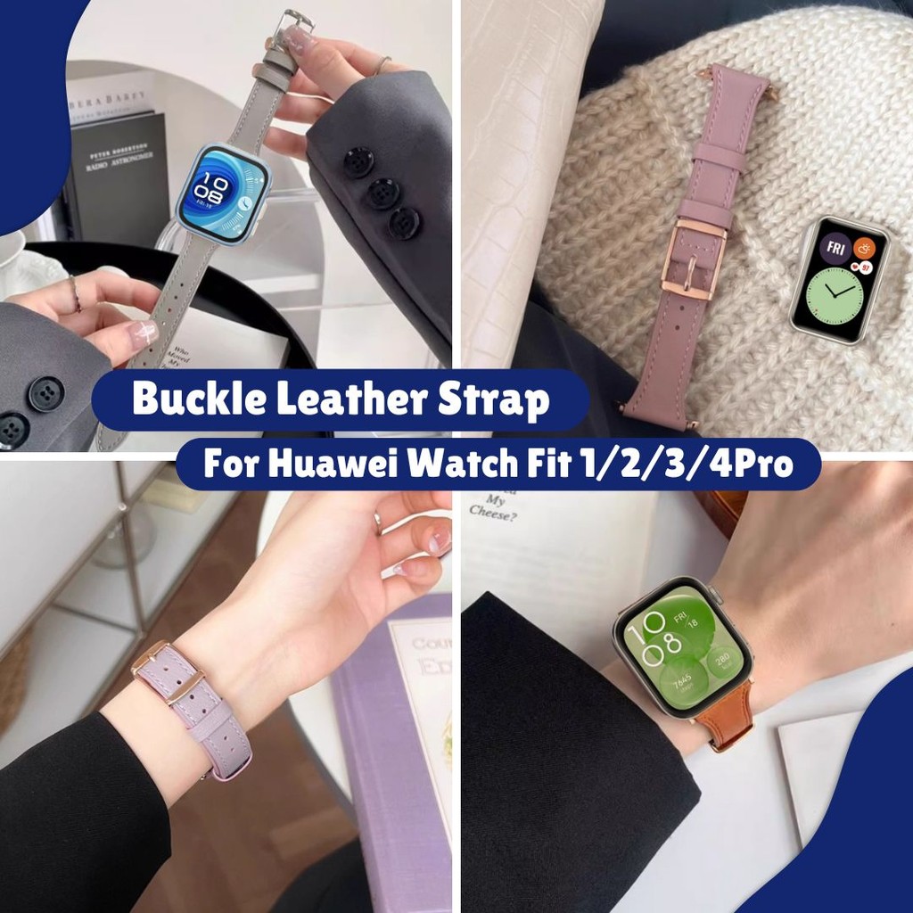 Jual Buckle Leather Strap For Huawei Watch Fit 1 Huawei Watch Fit 2 ...