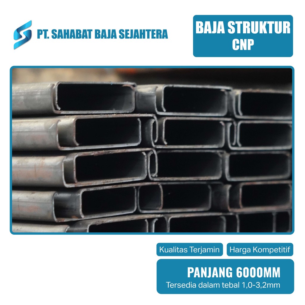 Jual C Channel - Besi Kanal C - CNP 125 X 50 X 6 M | Shopee Indonesia