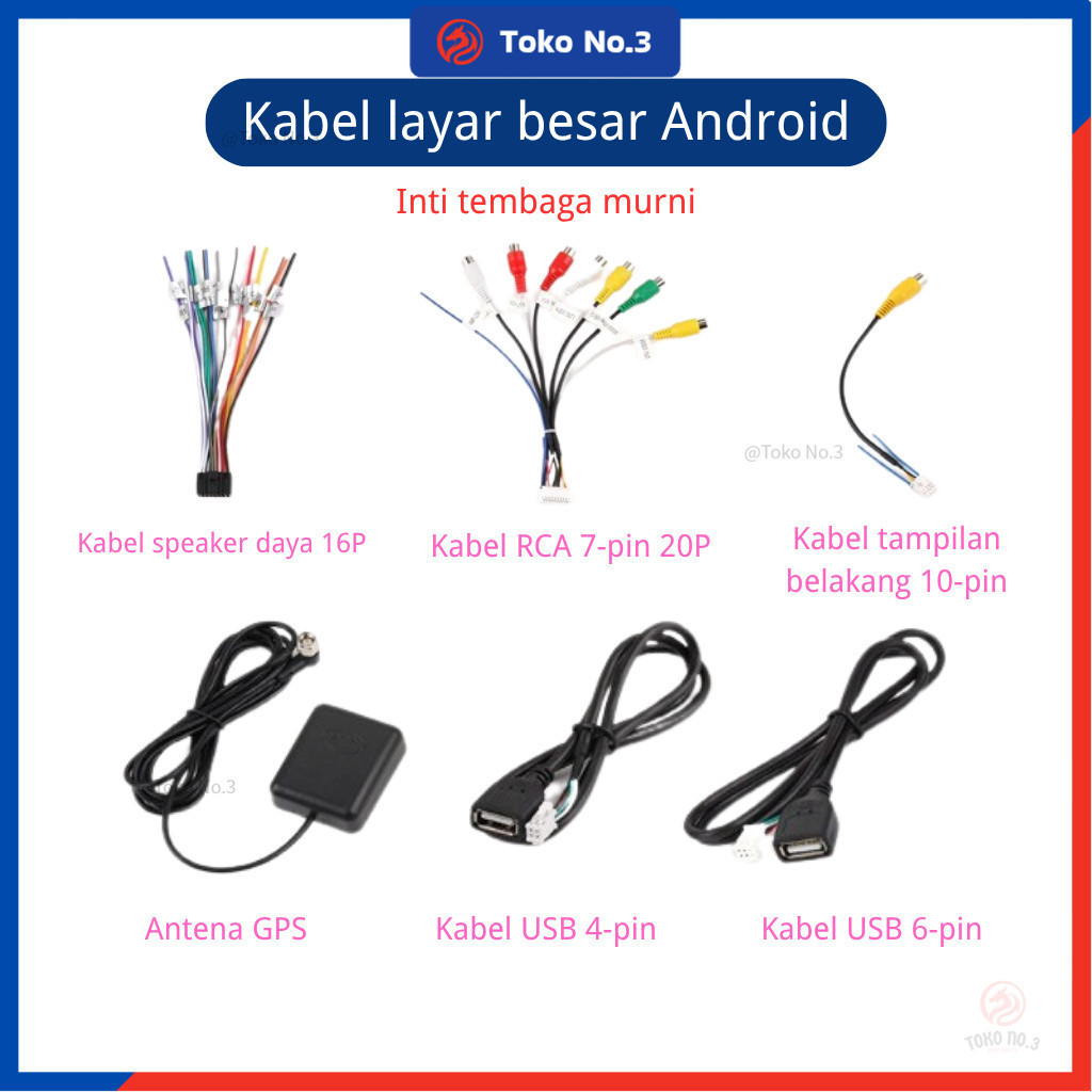 Jual COD/Aksesori navigasi mobil/Kabel Usb 4-Pin/Kabel Usb 6-Pin/10-Pin ...