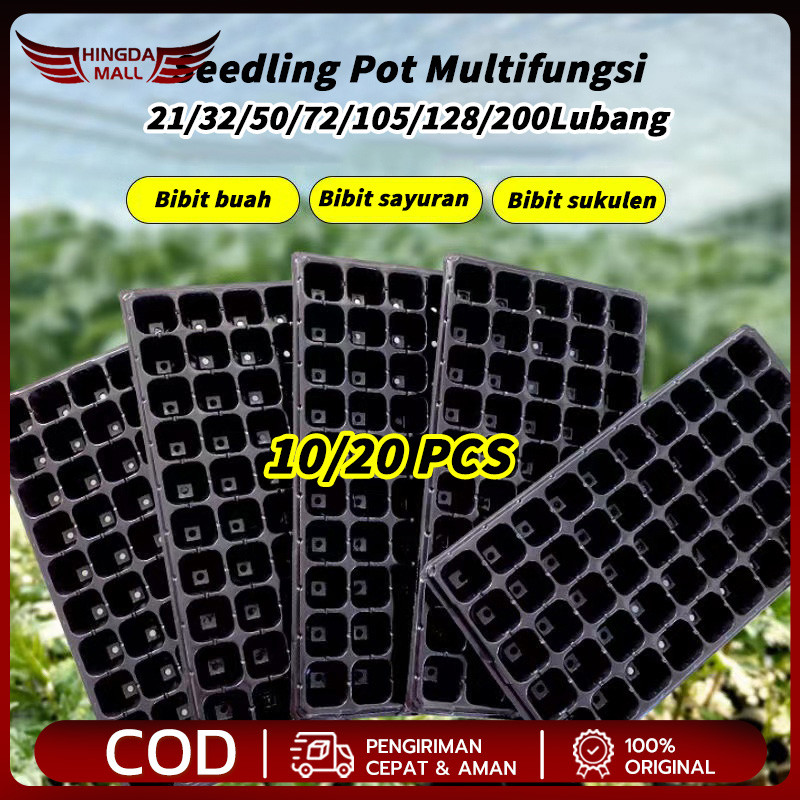 Jual 10PCS/20PCS Tray Semai Pot Tray Penyemaian Bibit Tanaman 21/32/50 ...