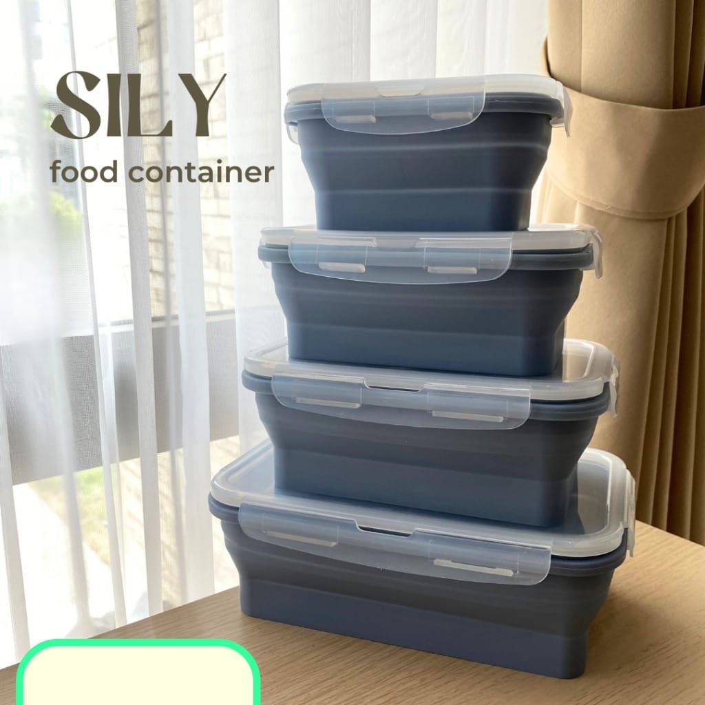 Jual Kotak Makan Silikon Food Container Silicon Expandable Tempat Makan ...