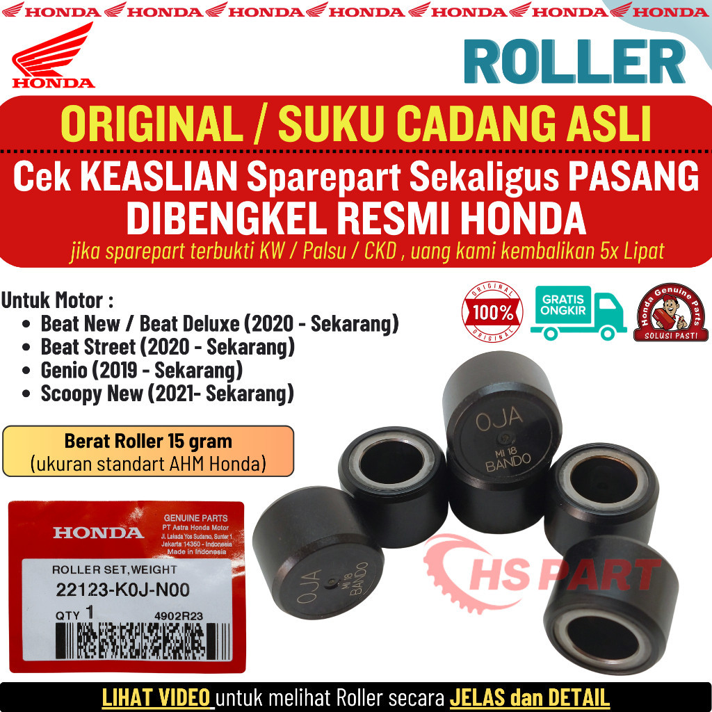Jual Roller Beat New Deluxe Street Genio Scoopy New 2020 2021 2022 2023 ...