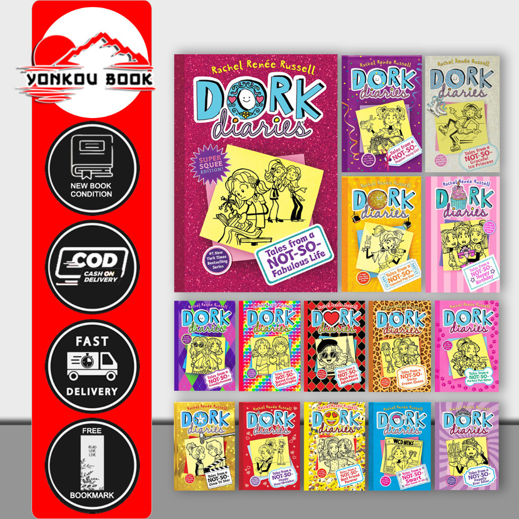 Jual Dork Diaries 15 Book Set Collection Volume 1-15 By Rachel Renee ...