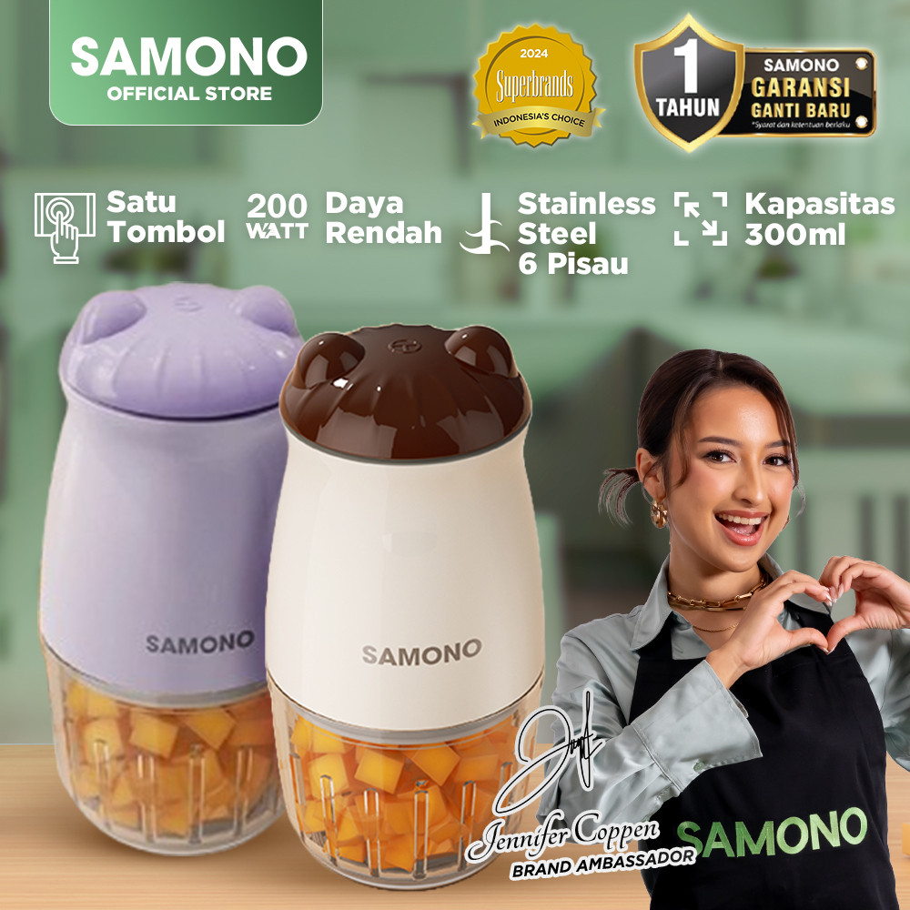 Jual SAMONO Mini Chopper Penggiling Daging Buah Penghalus MPASI SW ...
