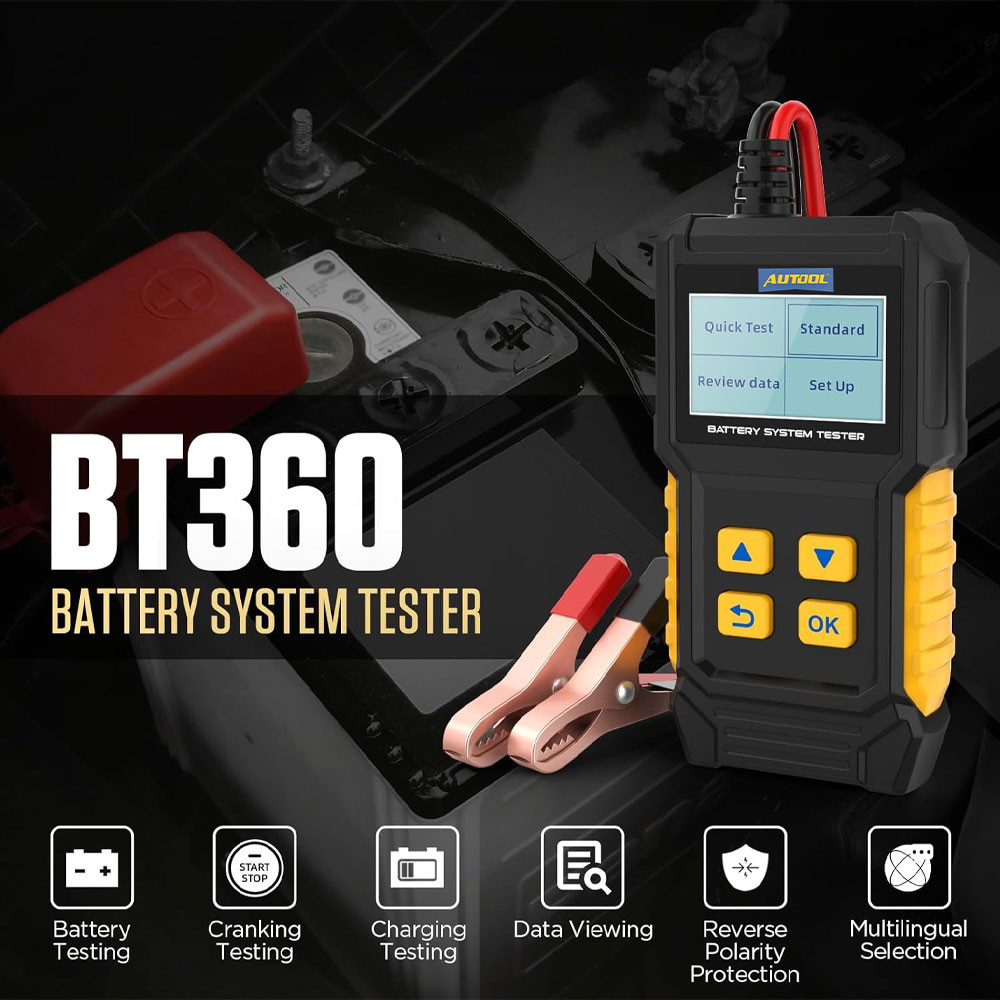 Jual ORIGINAL AUTOOL Tester Baterai Aki Mobil Motor 12V 2000CCA - BT360 ...