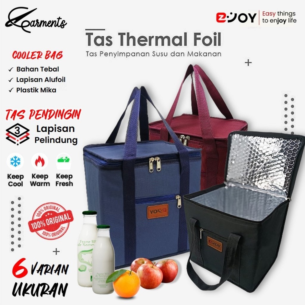 Jual DANGLAPOSHOP Cooler Bag Jumbo 6 Ukuran / Tas Pengawet Makanan Dan ...