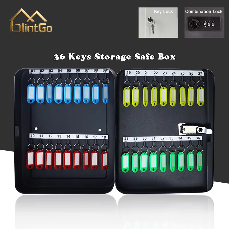 Jual Tempat Kunci Gantung Wall Mount Key Box 48 Keys Safety Lock Box ...