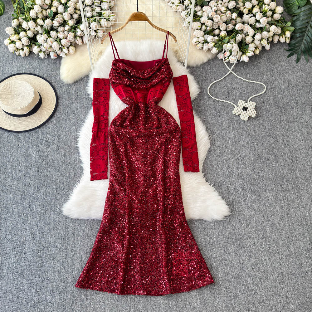 Jual Aliciacouture - Darlene Sequin Party Dress - Gaun Pesta Merah ...