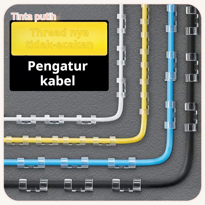 Jual Klip kabel organizer kabel tanpa paku dan tanpa perekat, tempat ...