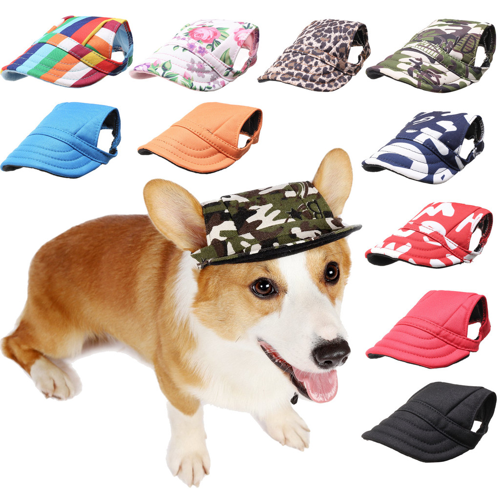 Jual Summer Pet Dog Hat Cap Outdoor Dog Baseball Cap Canvas Small Dog ...