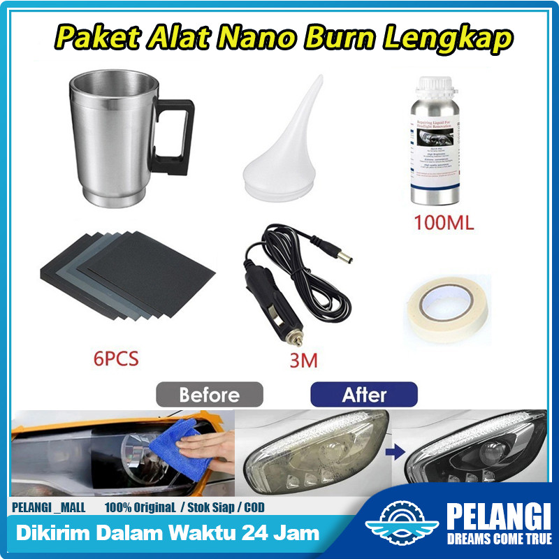 Jual Paket Alat Nano Burn Lengkap 100ML Alat Nano Burn Coating Headlamp ...