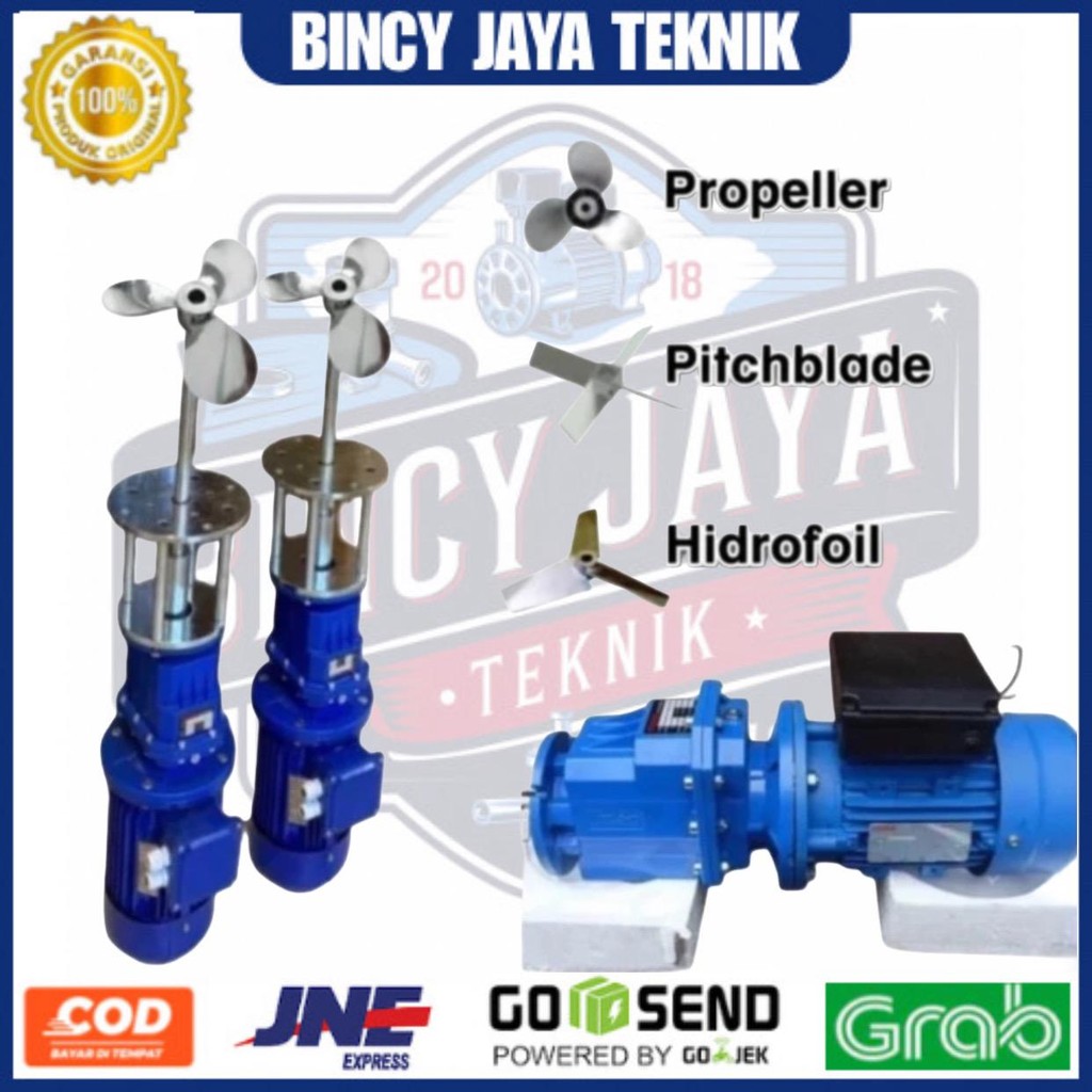 Jual AGITATOR MIXER 0.55kw 0.75hp 4pole 3phase with gear box 150rpm ...