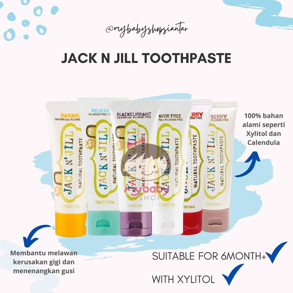 Jual Jack N' Jill Natural Toothpaste ( Odol Pasta Gigi jack jill ) 50gr ...