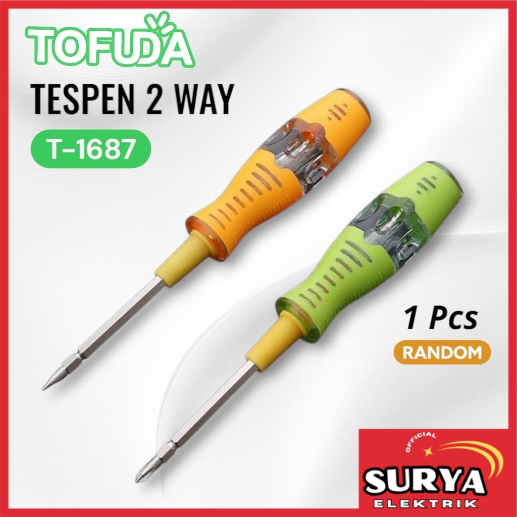 Jual Tespen Besar TOFUDA T-1687 Obeng Tes Listrik Bolak Balik Plus ...
