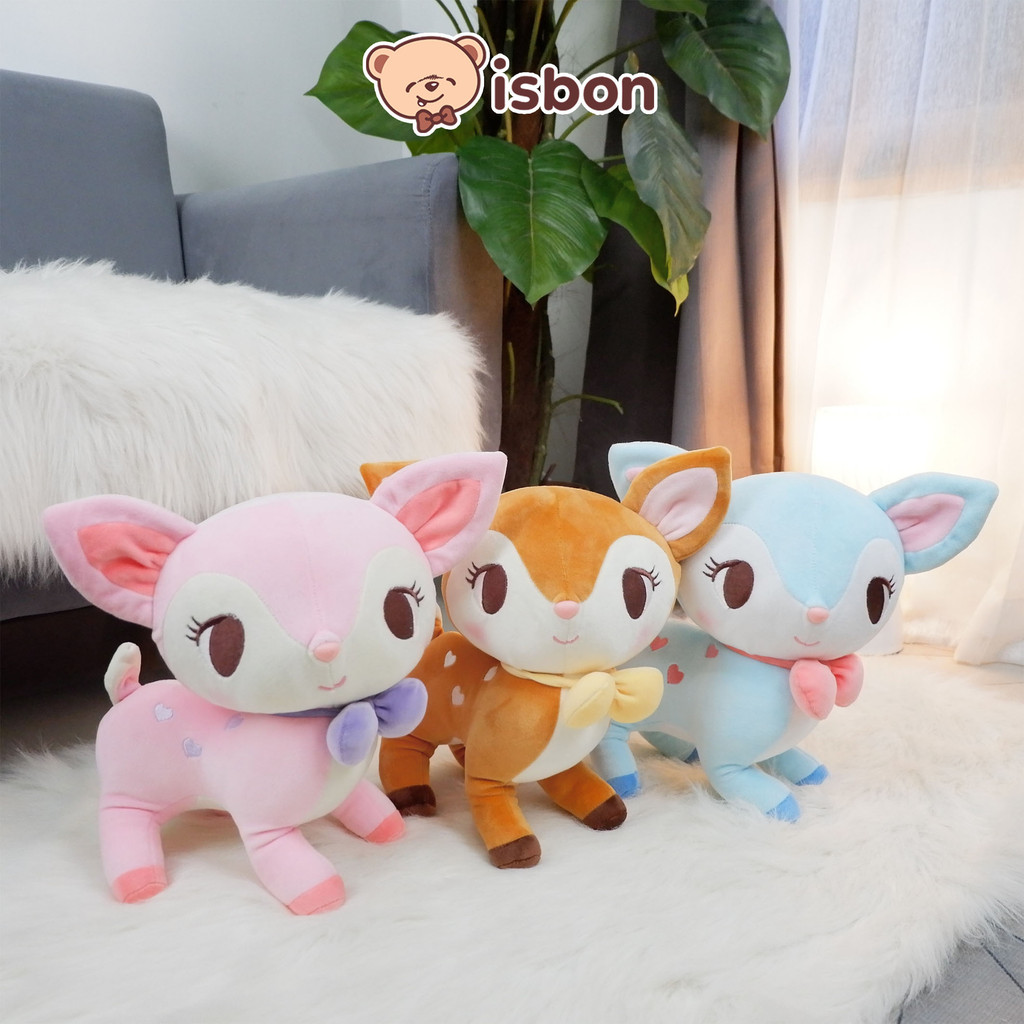 Jual ISTANA BONEKA Rusa Lucu Sweet Deer Berdiri With Pita didada Mainan ...