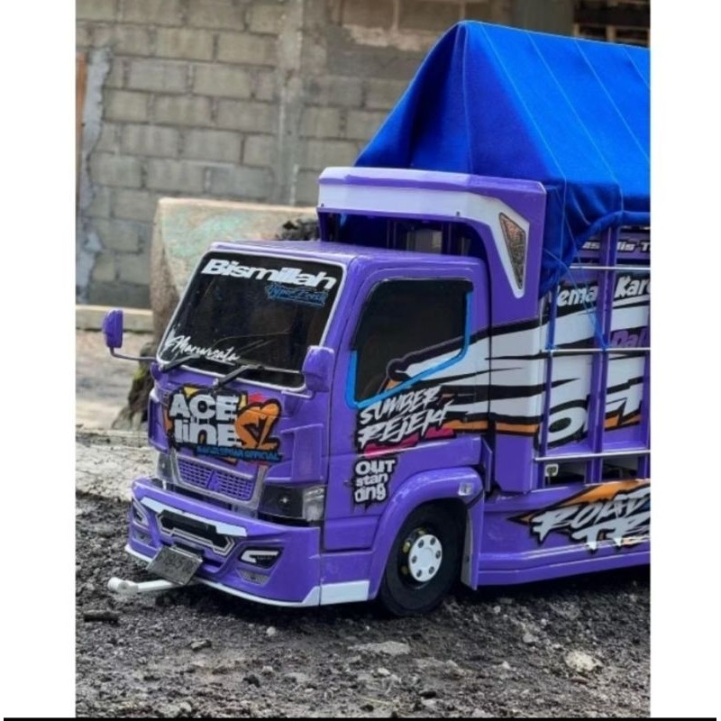 Jual miniatur truk oleng ful fariasi lampu dan terpal..truk oleng.truk ...