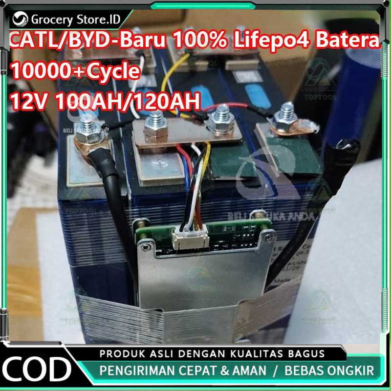 Jual UPS 12V 200AH /120AH BMS Baterai litium CALB Lifepo4 3.2v UPS GRADE A 200Ah, set isi 4 ...