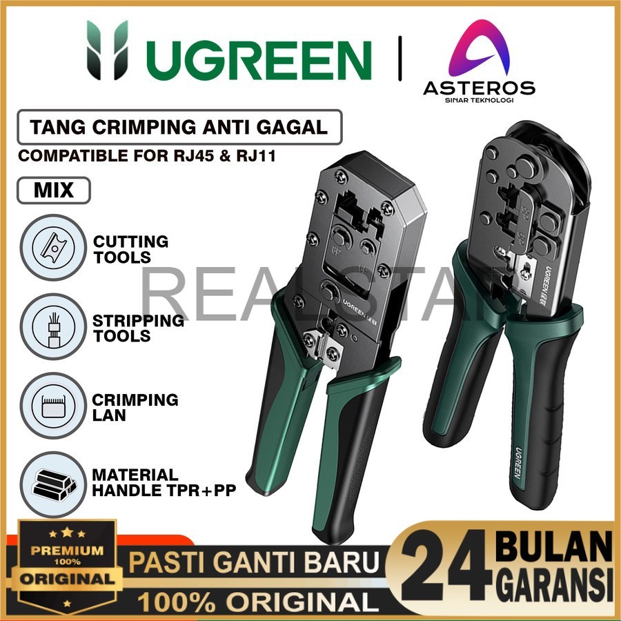 Jual Tang Crimping Tool UGREEN RJ11 / RJ45 Cat 6 Crimp/Cut/Strip ...